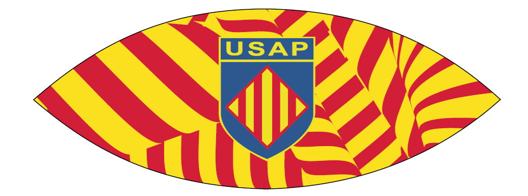 USAP | Ballon mini supporter sang et or CATALAN taille 1